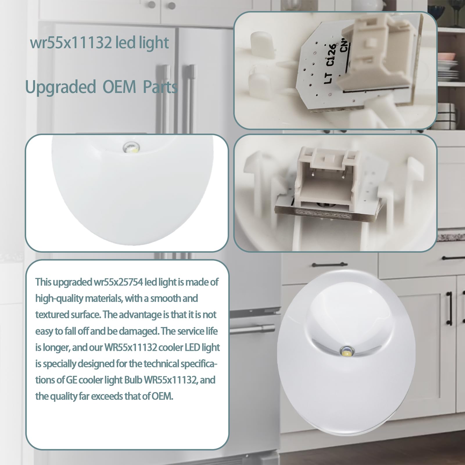 2025 Upgrade WR55X11132 WR55X25754 Refrigerator Led Light And Cover ...