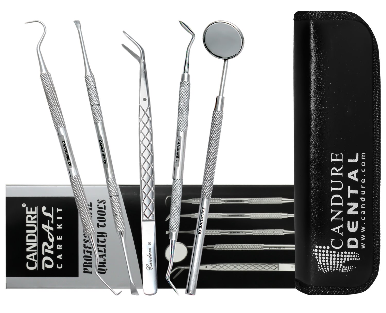 5 pièces Set Dentiste - Rayures d'instruments Dentaires - Miroir d ...