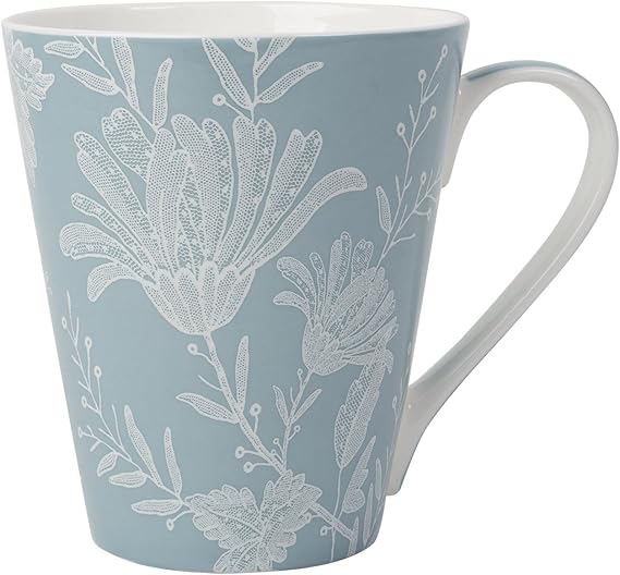 Amazon.com: Victoria and Albert V&A Fine Bone China Mug-Blue Lace ...