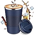 Amazon.com | Insulated Travel Coffee Cup with Leak Proof Lid,To Go ...
