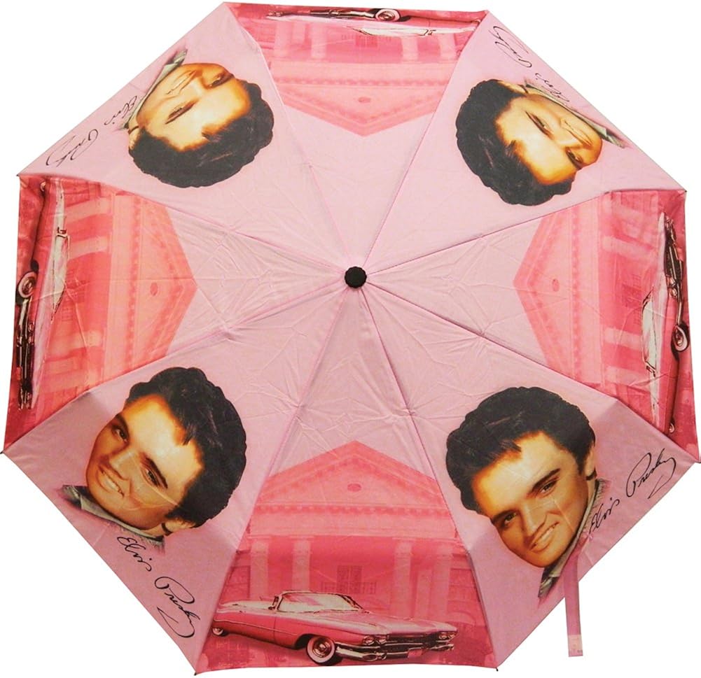 Elvis Presley Foldabld Umbrella Pink with Cadillac: Amazon.ca: Clothing ...