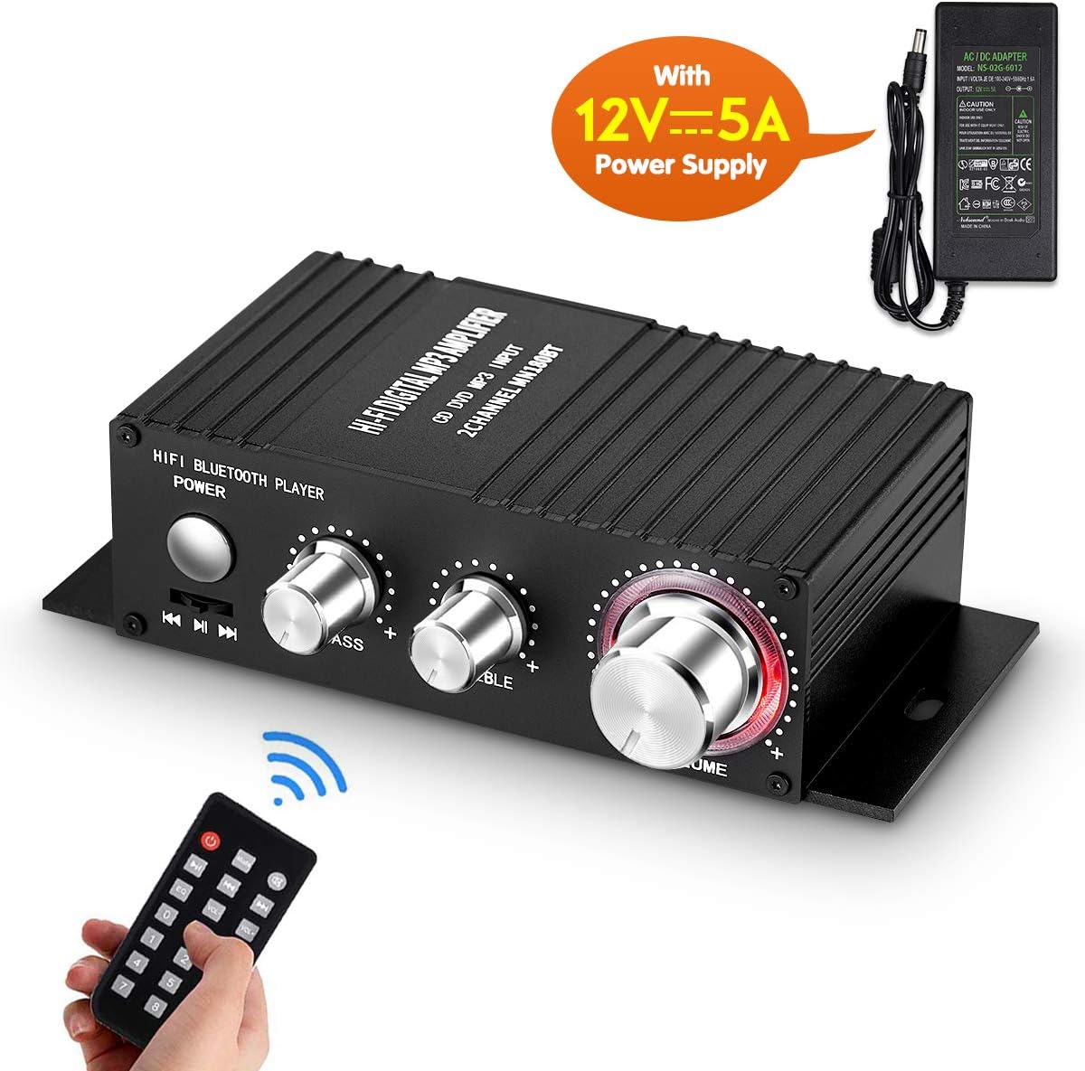 Mini Amplificador de Audio Bluetooth, Receptor estéreo, Amplificador ...