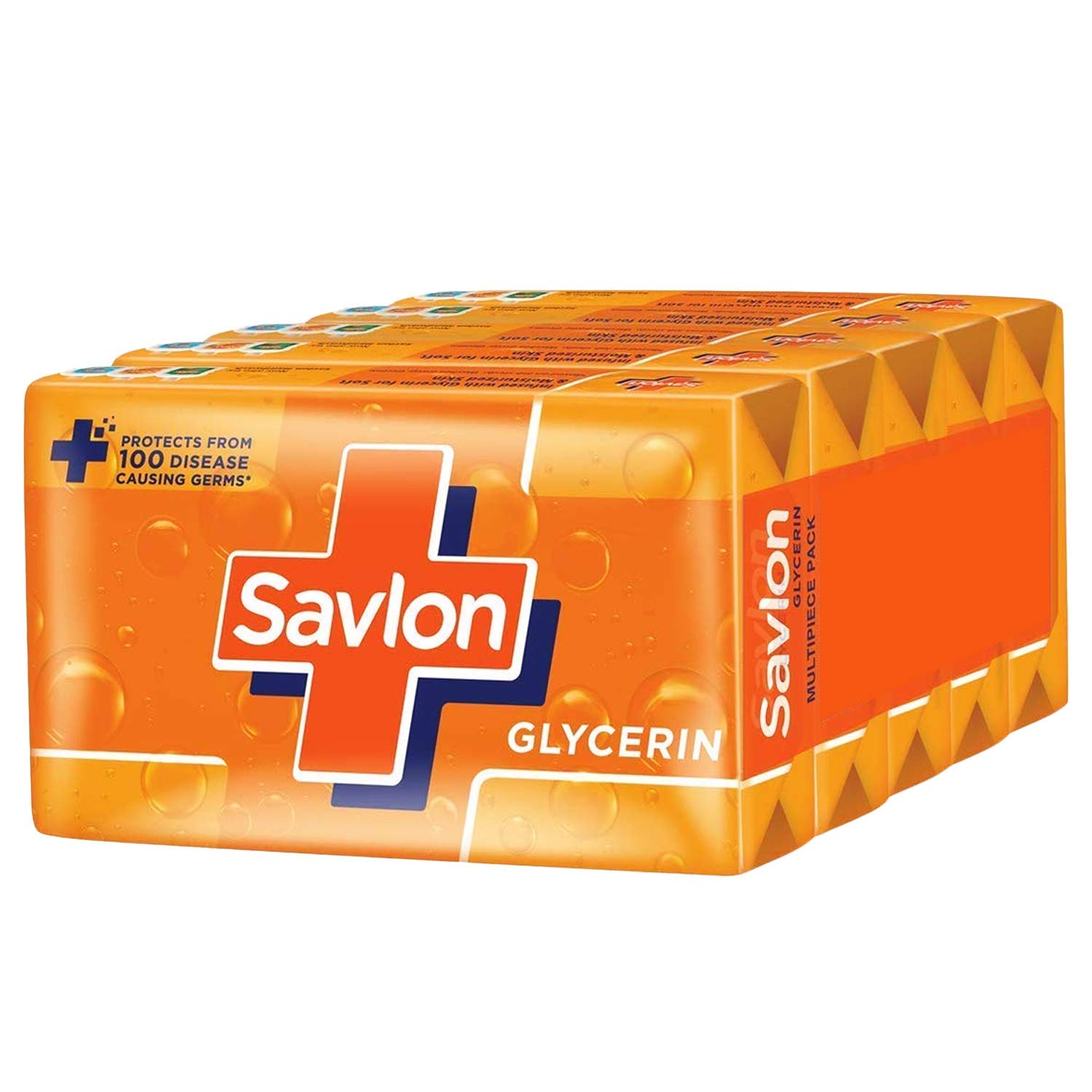 Buy Savlon Glycerin Germ Protection Bathing Soap Bar, 125g (Pack of 5 ...