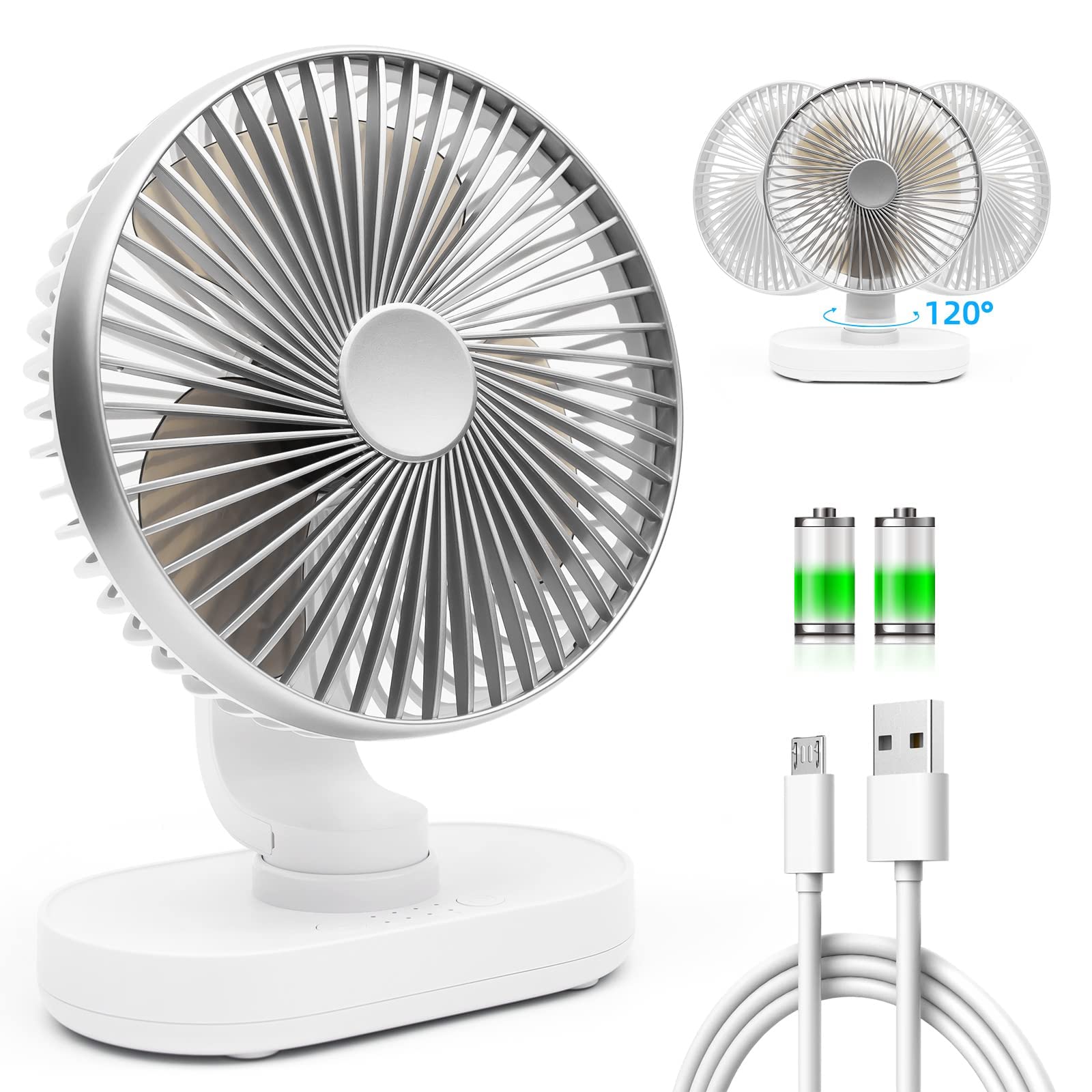 Mua Desktop Fan, Small Fan, Silent, Oscillating, Super Strong Wind, 4 ...