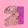 Amazon.com: xo, Fetti 21 Piñata - Pink Foil, 12" | Fun Birthday Party ...