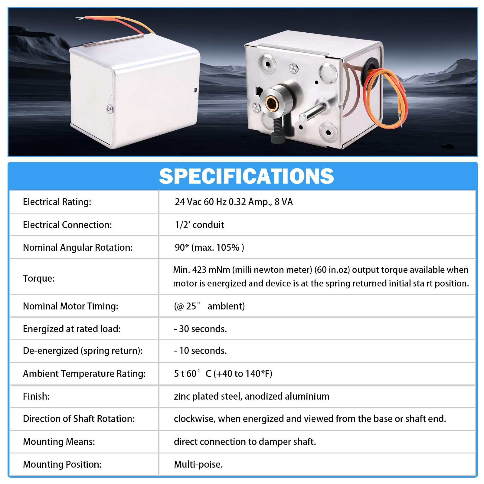 Mua M847D1004 Damper Actuator Motor Replacement for Honeywell Zone ...