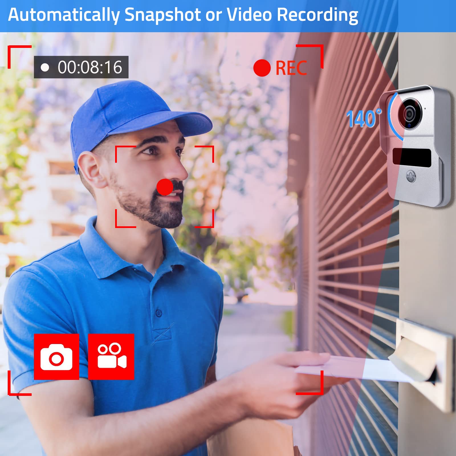 Mua Wireless Video Doorbell Intercom with Monitor System, WiFi Smart ...