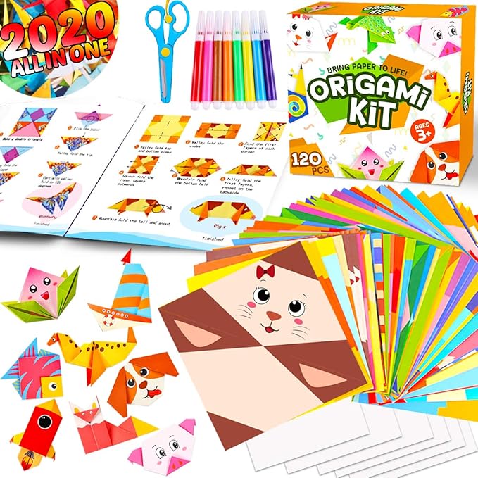 Amazon.com: Innorock Origami Paper Craft Kit for Kids - Arts and Crafts ...