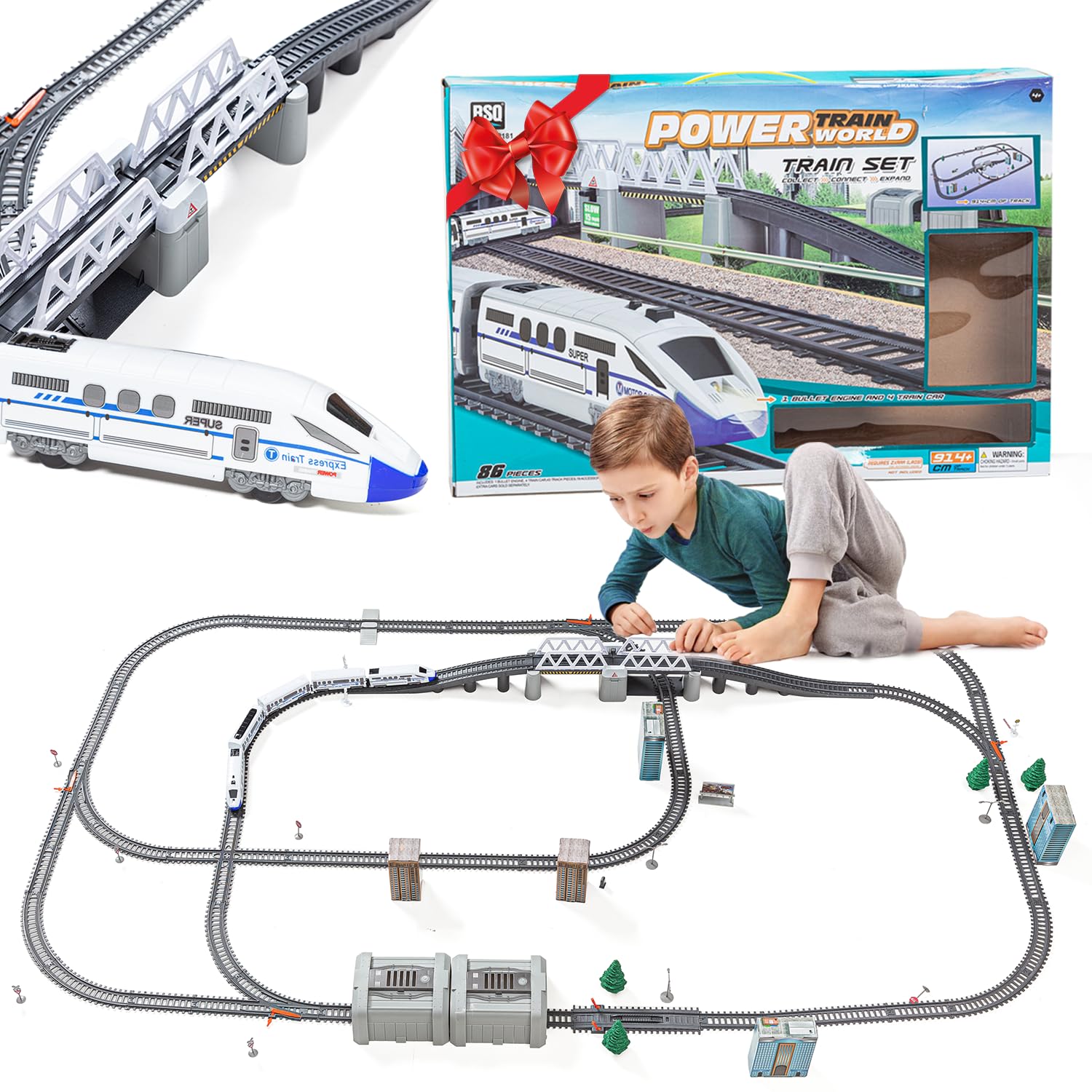 Mua Electric Train Set for Kids - High Speed Bullet Train with Tracks ...