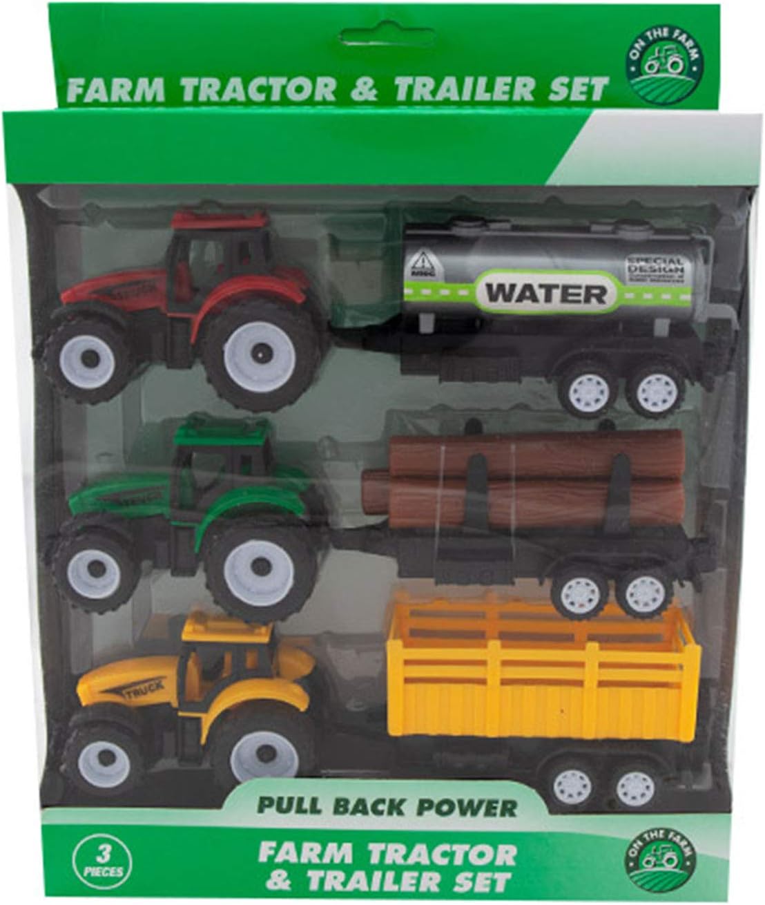 Kandytoys 3 Piece Tractor and Trailor Set – BigaMart