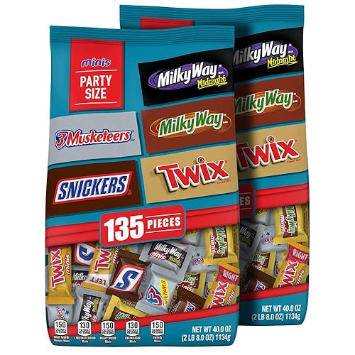SNICKERS, TWIX, MILKY WAY & 3 MUSKETEERS Variety Pack Fun Size Variety ...