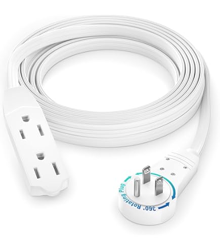 Lay Flat Electrical Power Extension Cord Duplex Receptacle Amazon.com: