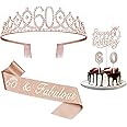 Amazon.com: 60th Birthday Decorations Women, Including 60th Birthday Crown/Tiara, Sash, Cake ...