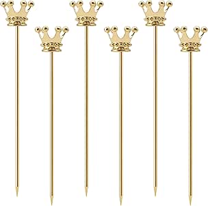 Amazon.com | Homestia Cocktail Picks Stainless Steel Reusable Crown ...