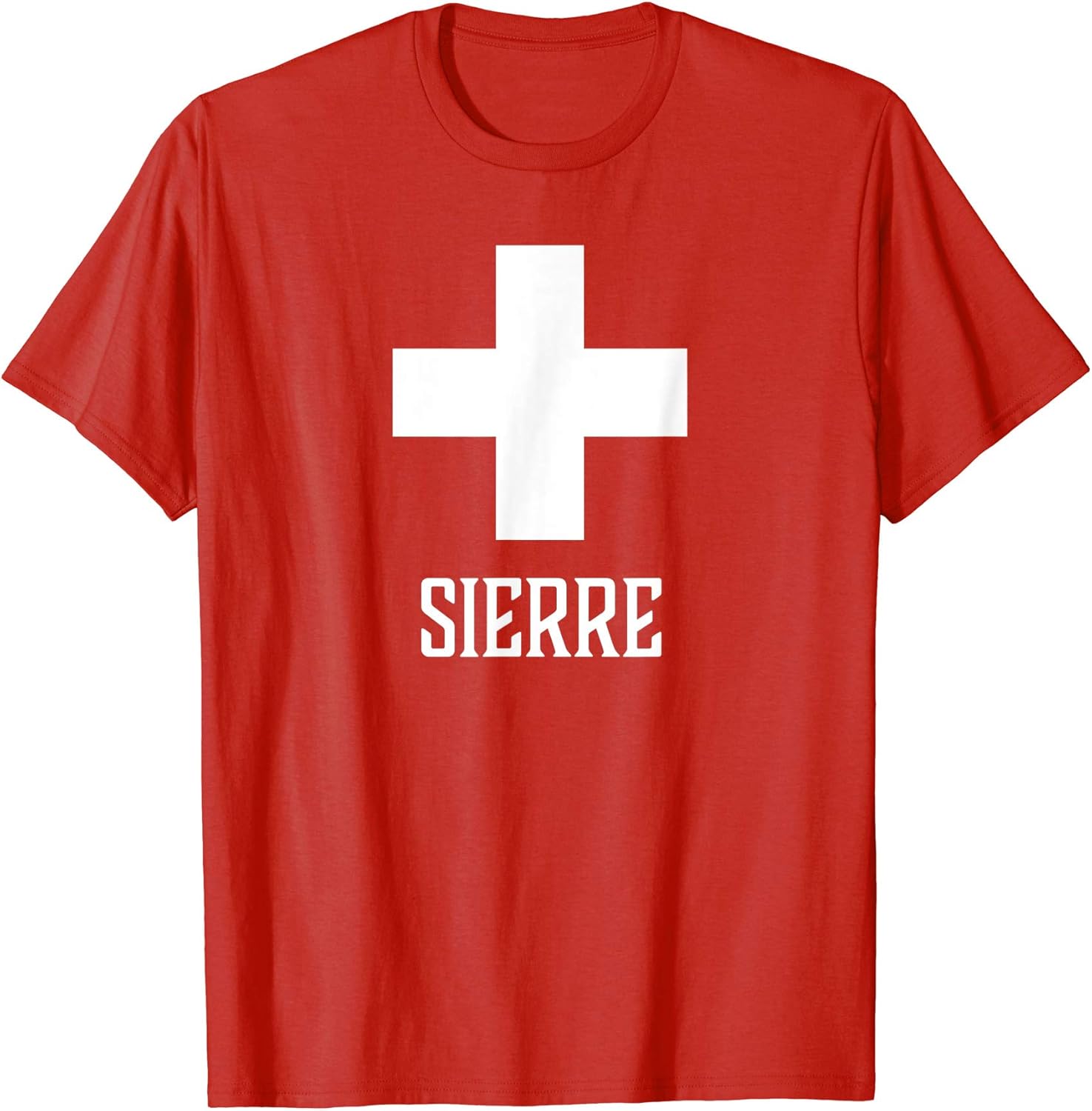 Men's Sierre, Switzerland - Swiss, Suisse Cross T-shirt Small Red ...