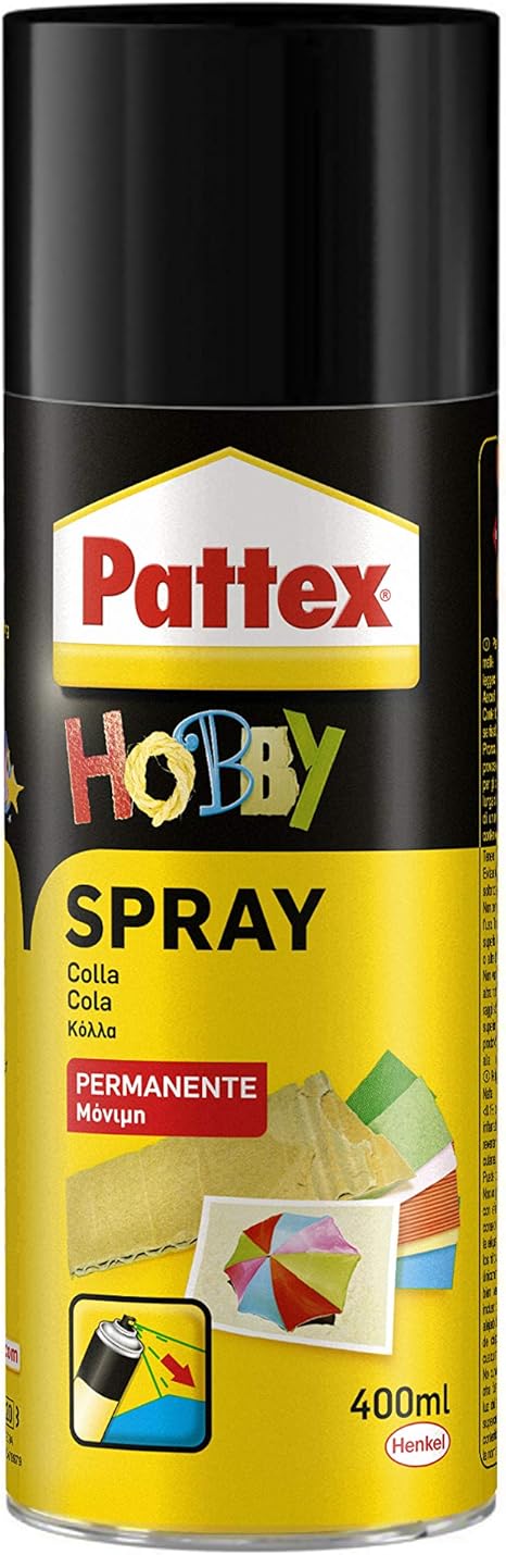 Pattex Hobby Spray Adesivo Colla spray per grandi superfici con presa ...
