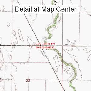 Amazon.com : USGS Topographic Quadrangle Map - Clay Center NW, Kansas ...