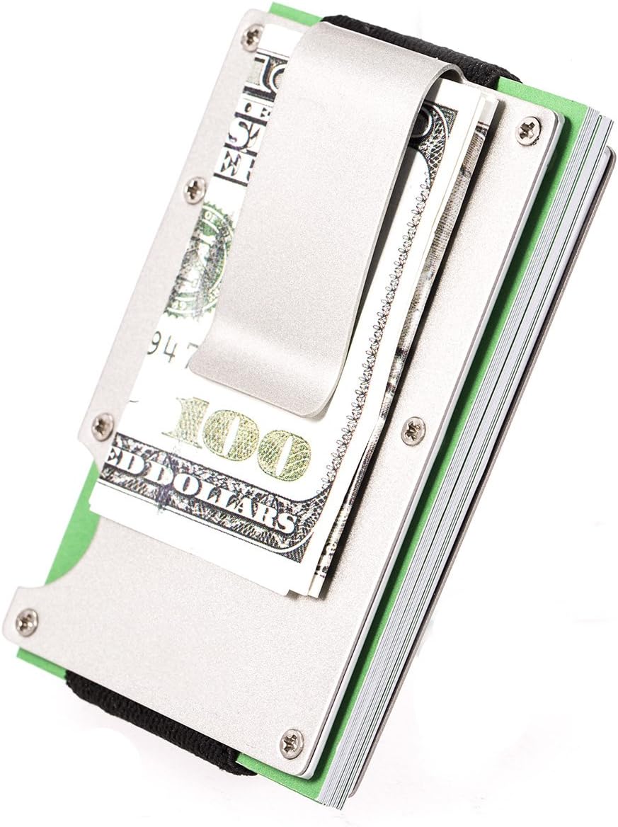 SIBOSUN Aluminum Slim Wallet Front Pocket Wallet & Money Clip ...