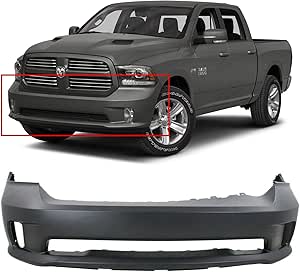 Amazon.com: Front Plastic Bumper Cover Fascia For 2013-2018 Dodge RAM ...