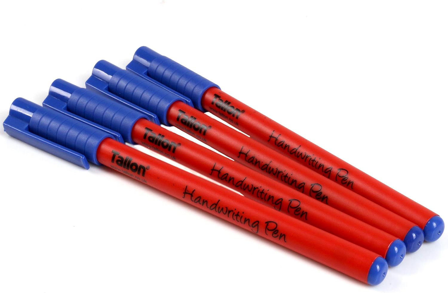 4x Blue Ink Handwriting Pens - Smooth Flow Kids/Childrens School ...