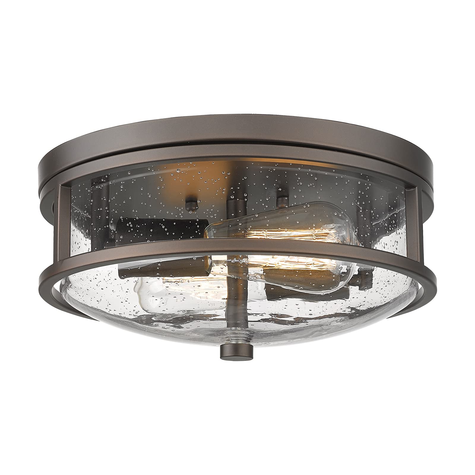 Rosient Flush Mount Ceiling Light Fixture, 12 inch 2-Light Modern Farmhouse Ceiling Light with ...