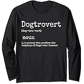 Amazon.com: Dogtrovert Definition, Funny Dog Shirts For Women Men, Dog ...