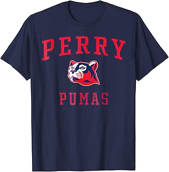 Amazon.com: Perry High School Pumas T-Shirt C1: Clothing