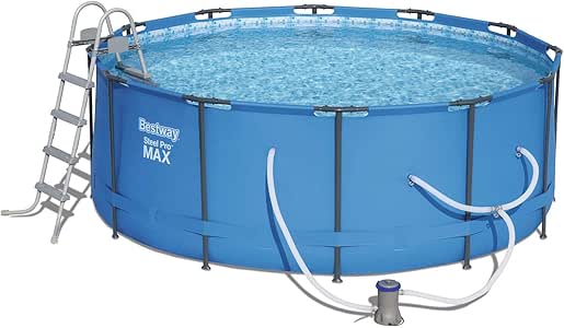 Bestway 3.66m x 1.22m Steel Pro MAX Frame Pool with 530gal Cartridge ...