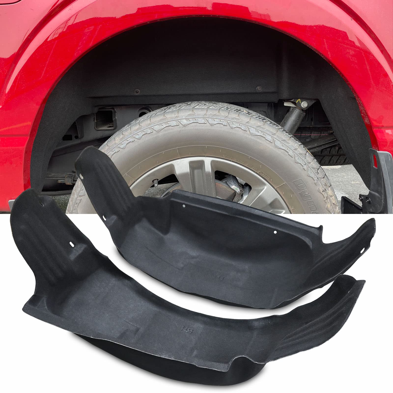 Liners Wheel Well Guard for F150 2021 2022 2023 2024 - ANMOSVO Rear ...