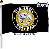 Amazon.com : Hexagram US Army Flag 3X5 - Vivid Color and UV Fade Resistant - Double Sided United ...