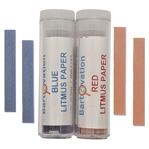 Bartovation Red & Blue Litmus Paper Acid/Base Indicator Strips Combo ...