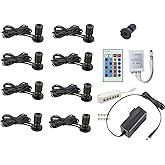 1.5W 12VDC Dimmable LED Mini Spotlight Jewelry Showcase Display Lights Black Shell Surface Mount ...