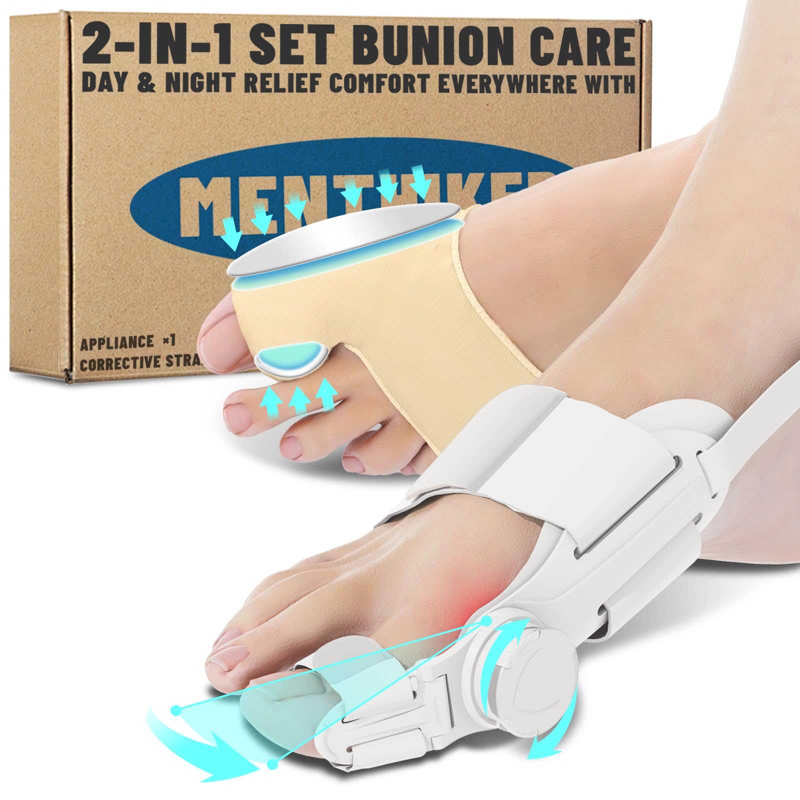 Bunion Corrector for Men with Big Toe Discomfort: Adjustable Knob ...