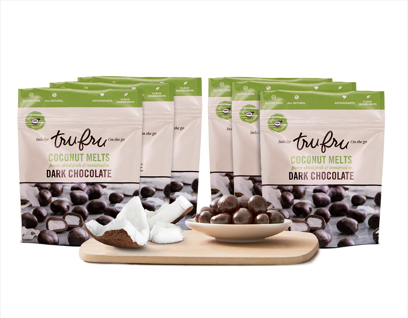 Amazon.com : Tru Fru Dark Chocolate Dipped Freeze-Dried Coconut Melts ...
