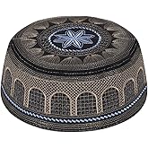 Plain Olive Cotton Open-Knit Turkish Muslim Islamic Kufi Hat Taqiya ...