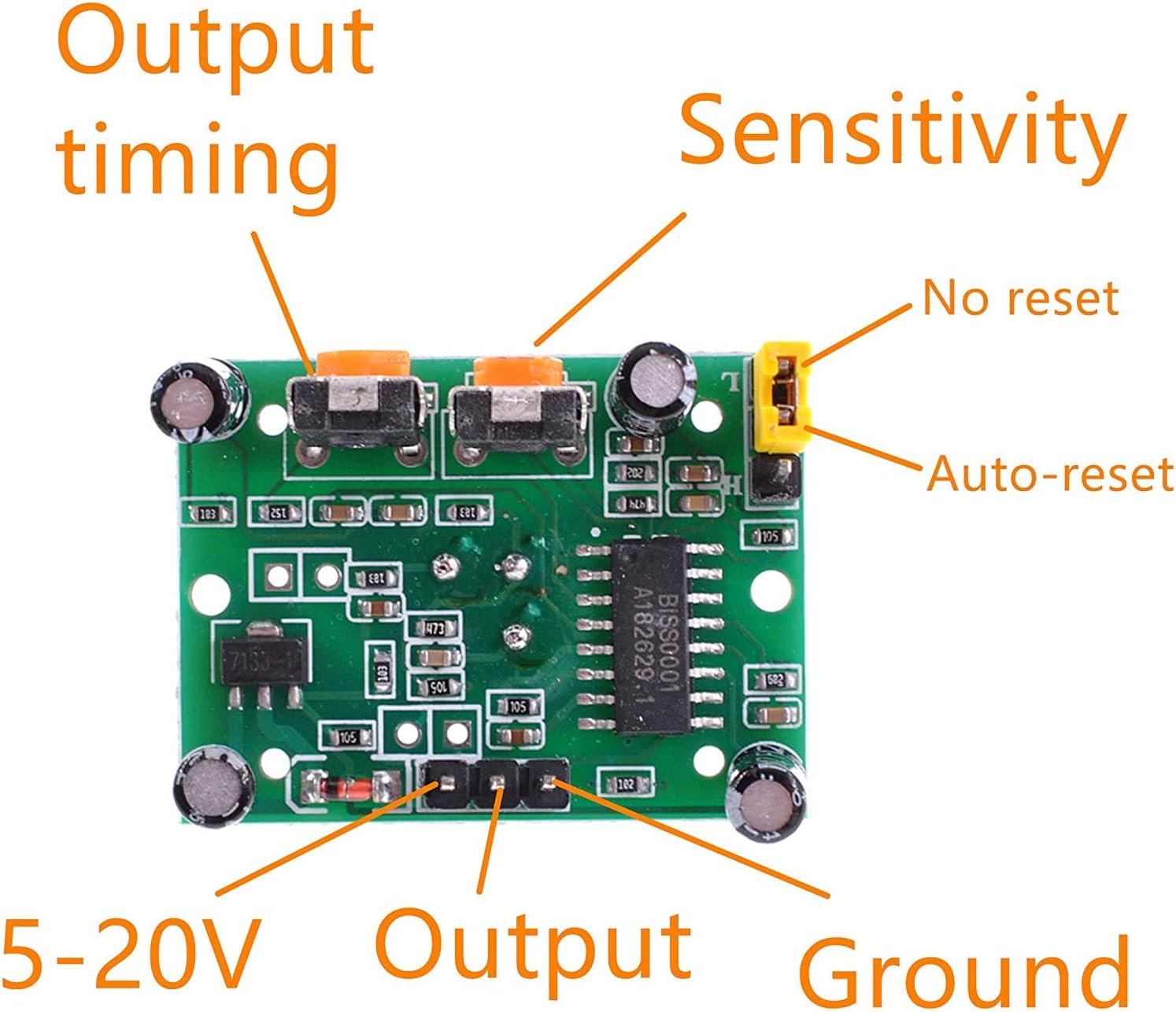 Yizhet 3pcs HC-SR501 Human Body Sensor Module Pyroelectric Infrared PIR ...