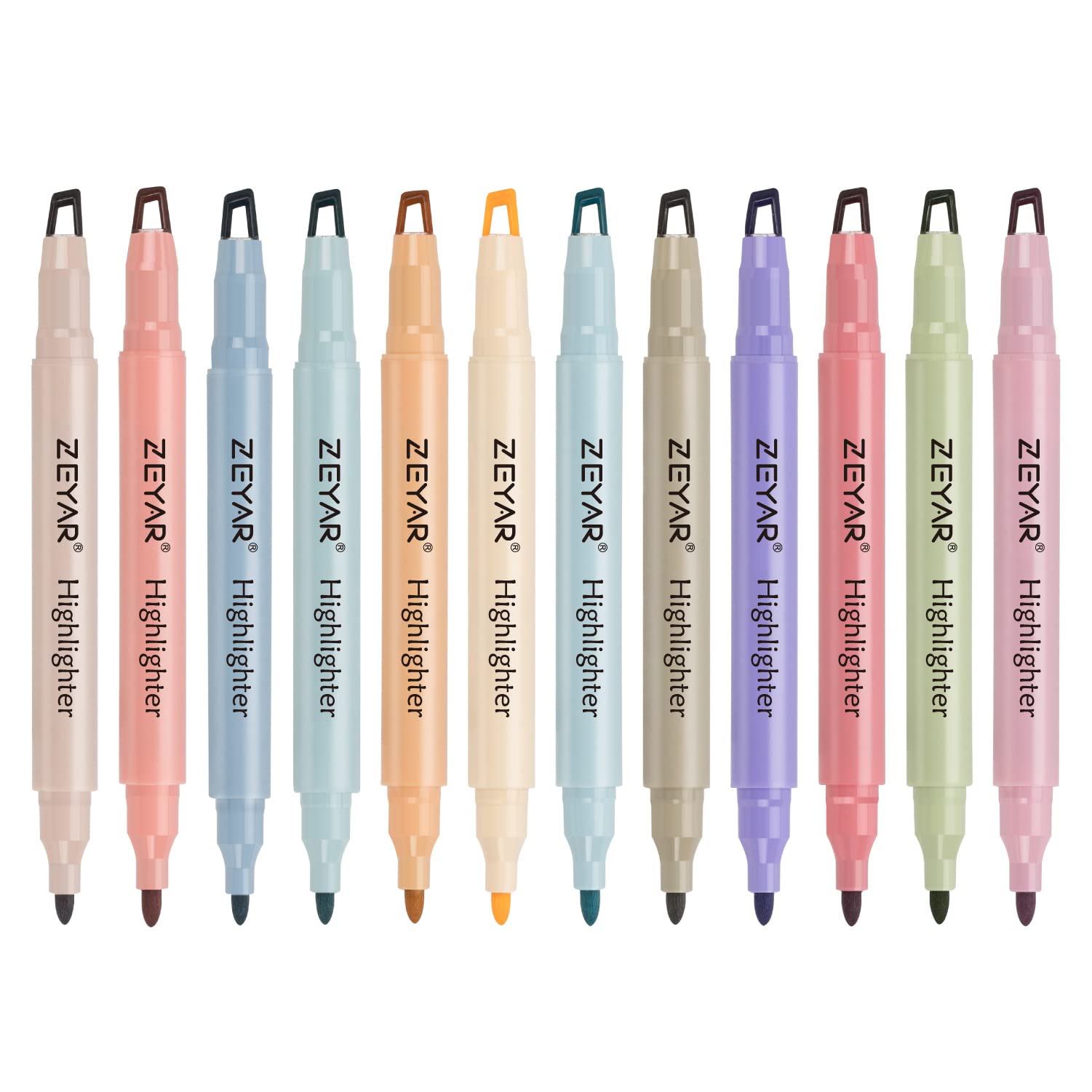 ZEYAR Clear View Highlighter Pen, See-Through Chisel Tip & Fine Tip ...