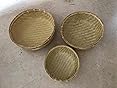 Handmade Wooden Basket (Daliya). Set of 3 Piece : Amazon.in: Home & Kitchen