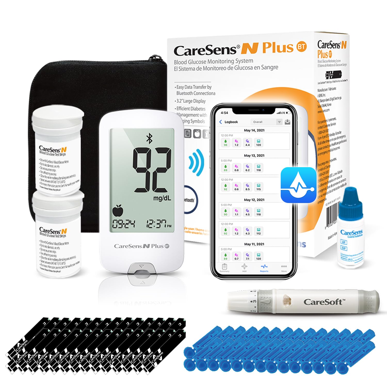 Mua CareSens N Plus Bluetooth Blood Glucose Monitor Kit - 100 Test ...