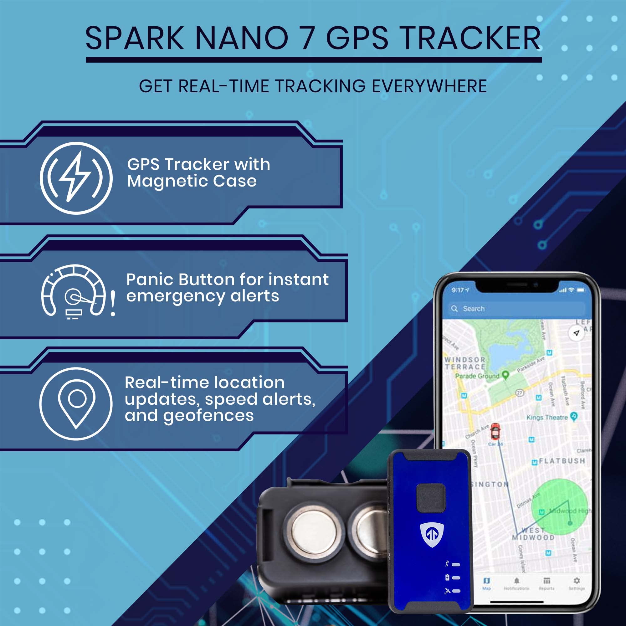 Mua Brickhouse GPS Tracker for Vehicles - Spark Nano 7 Car Trackers ...