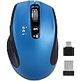 Amazon.com: CHHI Wireless Mouse with USB-A, USB-C Receiver, Rechargeable Bluetooth Mouse ...