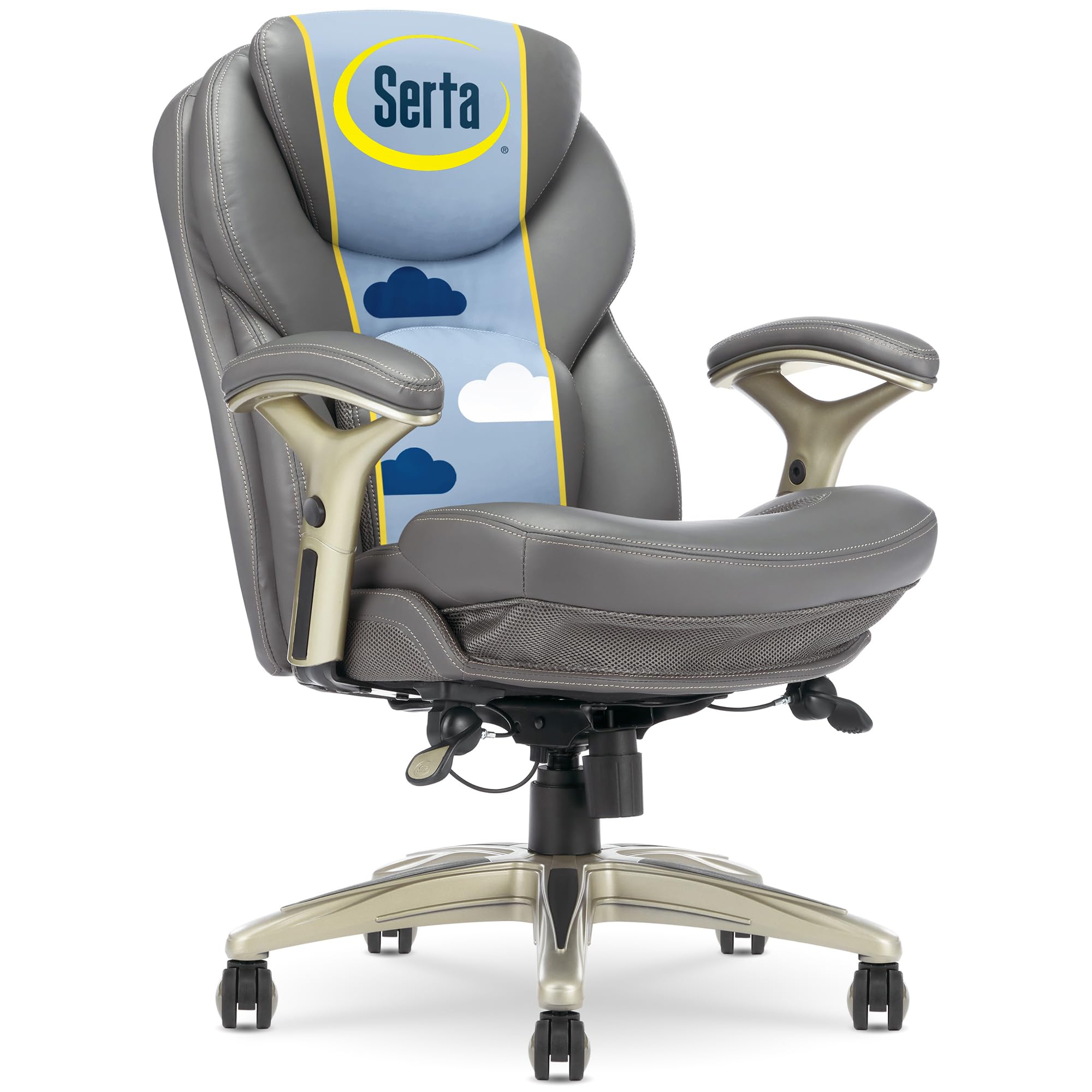Serta Claremont Ergonomic Executive Office Chair with Back in Motion ...