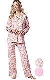 Noble Mount Twin Boat Womens 100% Cotton Flannel Pajama Sleepwear Set ...