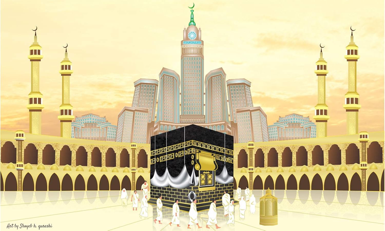 Art Design Islamic kaba Sharif for Home Decor (3x5): Amazon.in: Home ...
