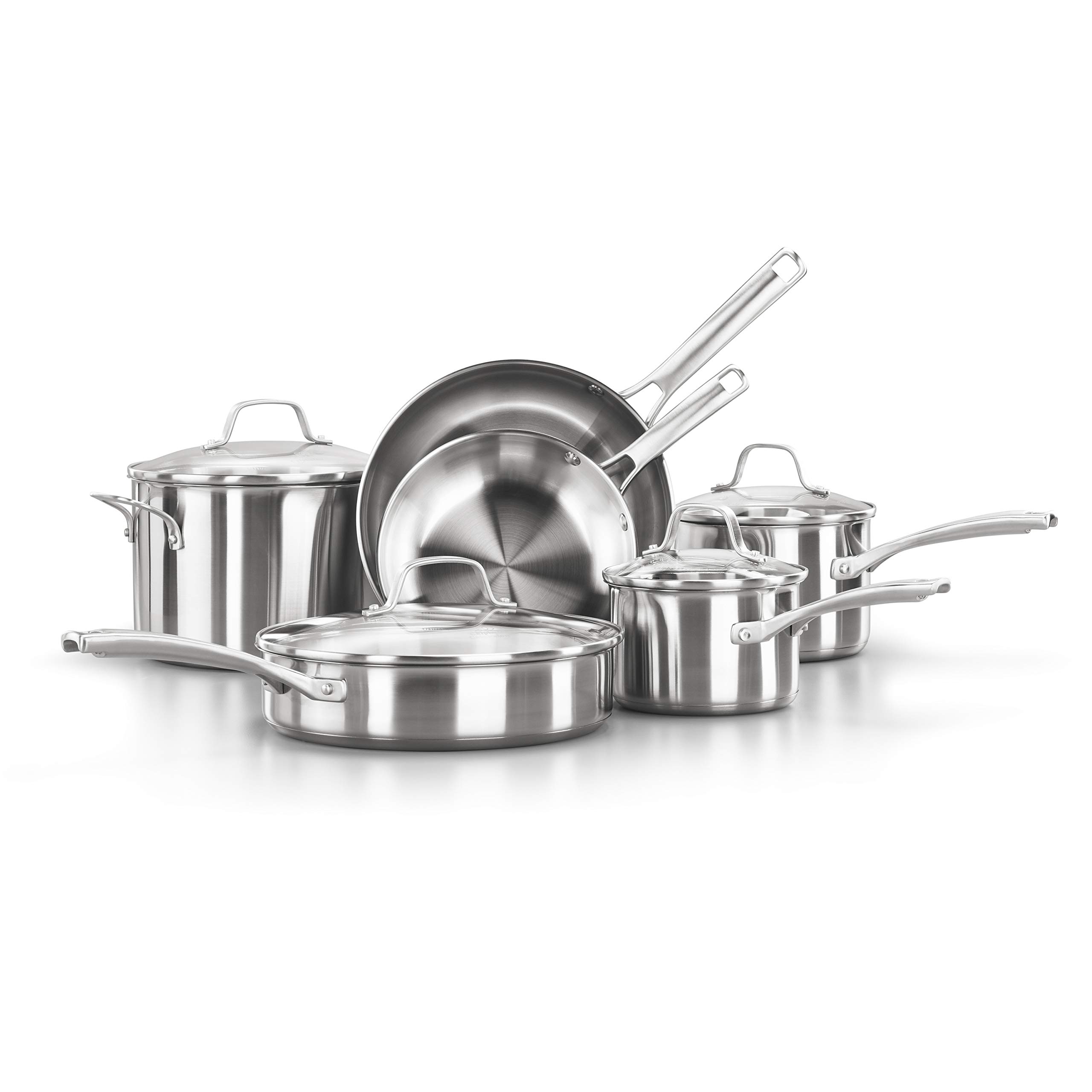 Calphalon Classic Stainless Steel Pots And Pans 10 Piece Cookware Set Calphalon Classic Stainless Steel Pots And Pans 10 Piece Cookware Set