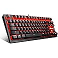 Amazon.com: Mechanical Gaming Keyboard - MK1 RED LED Backlit Mechanical ...