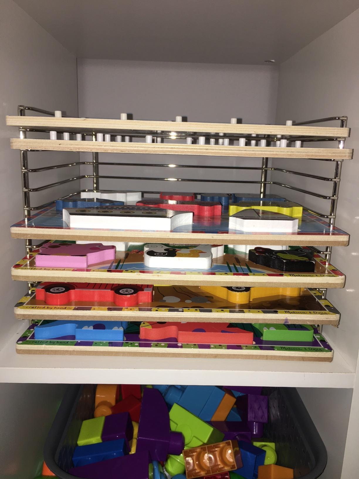 $6/mo - Finance Melissa & Doug Puzzle Storage Rack - Wire Rack Holds 12 ...
