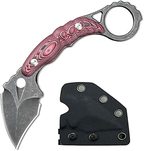 Amazon.com : Ccanku C1107 Fixed Blade Knife D2 Blade, G10 Handle Claw ...