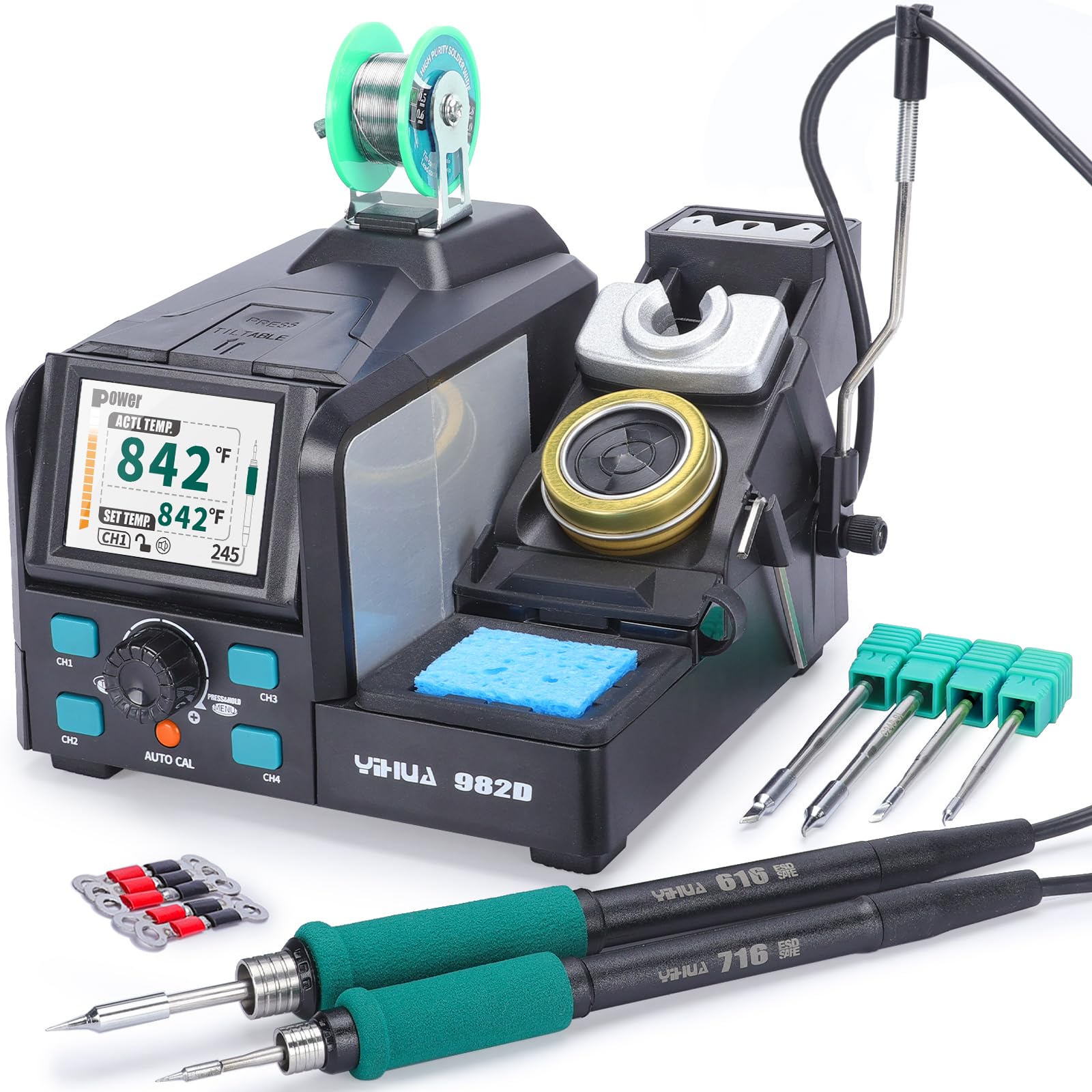 YIHUA 982D Precision Soldering Station with 3 C210 & 3 C245 Soldering ...