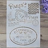 Amazon.com: DIY Decorative French Script Stencil Template for Painting ...